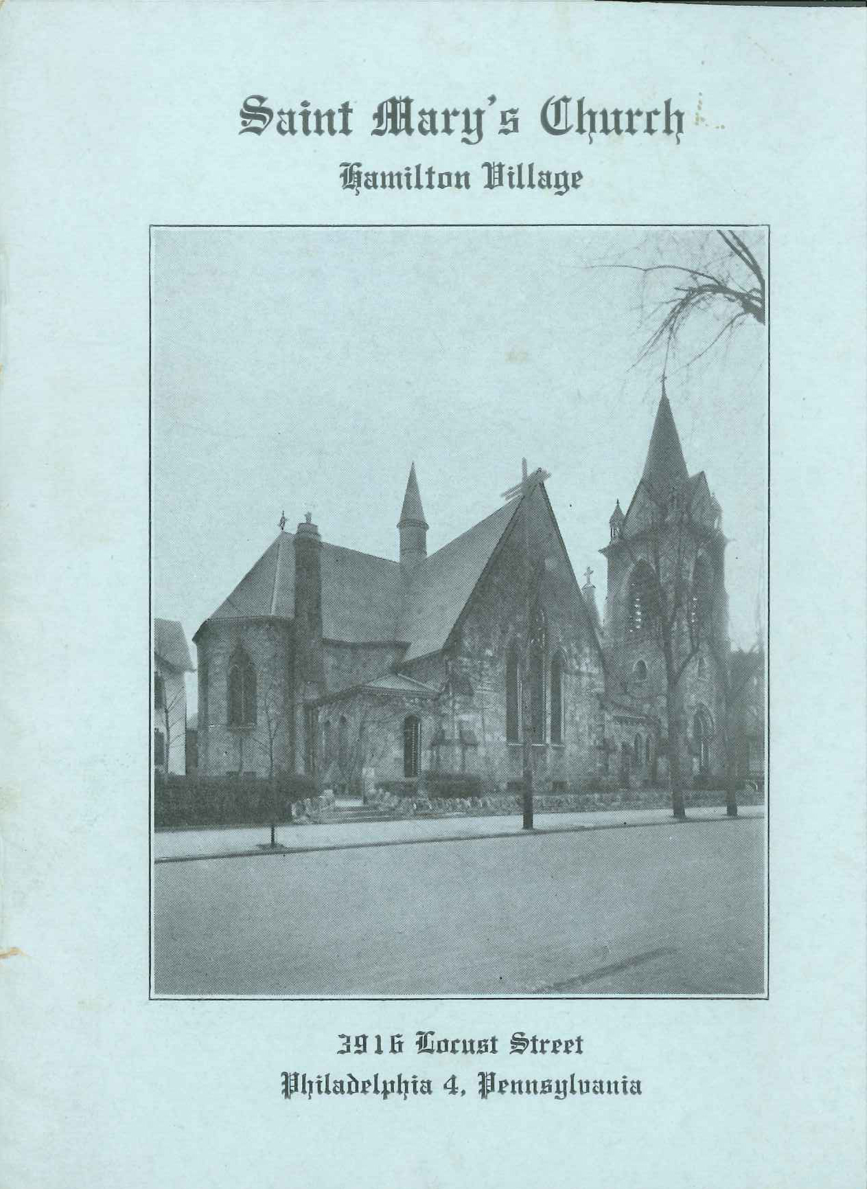 Guidebook to St. Mary’s Church, Hamilton Village (1946) | Philadelphia ...