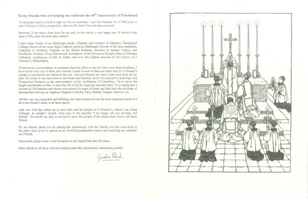 Service Leaflet from the Celebration of the 40th Anniversary of ...