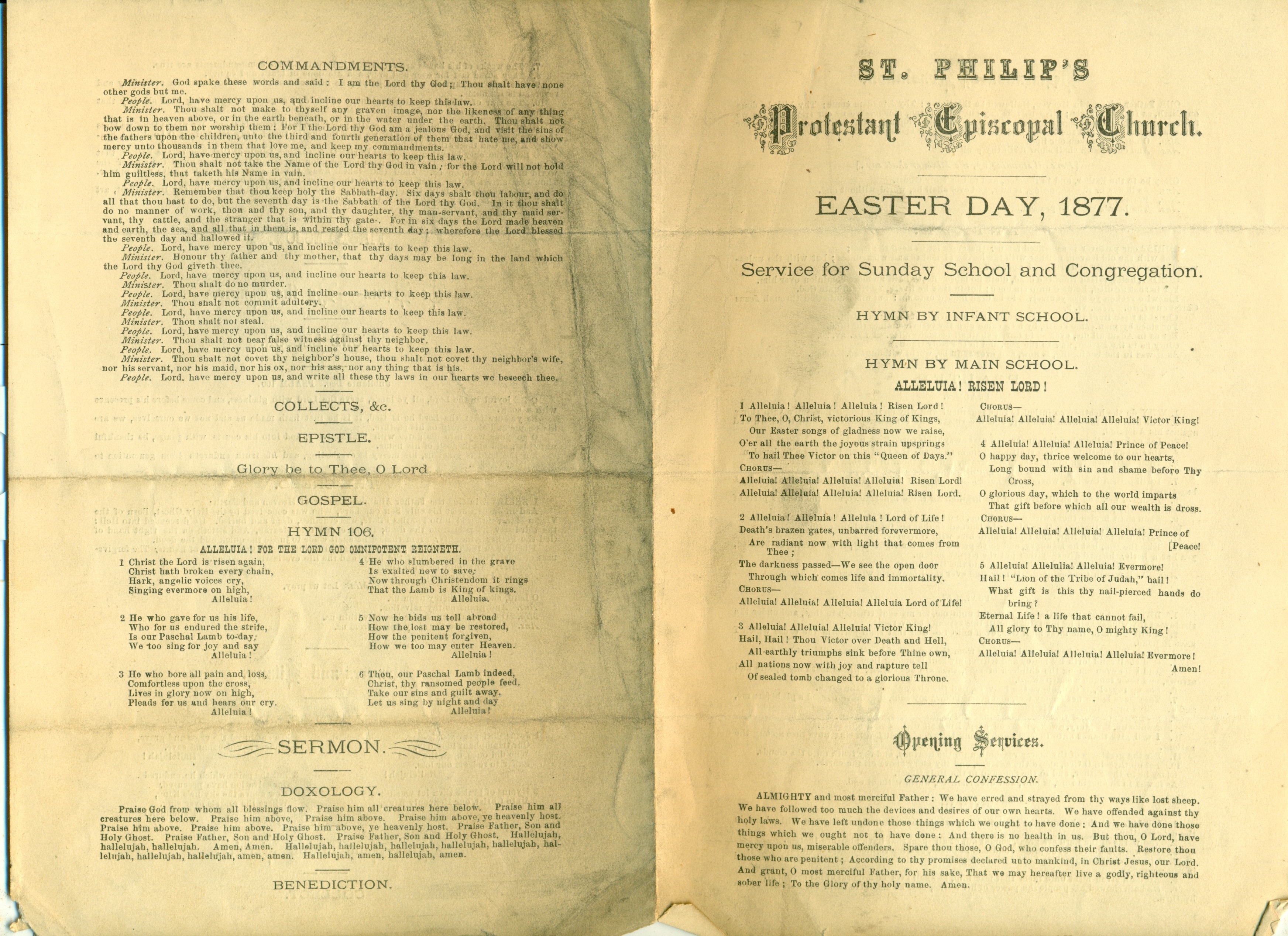 Leaflet for the Easter Festival of the Sunday Schools of St. Philip’s ...