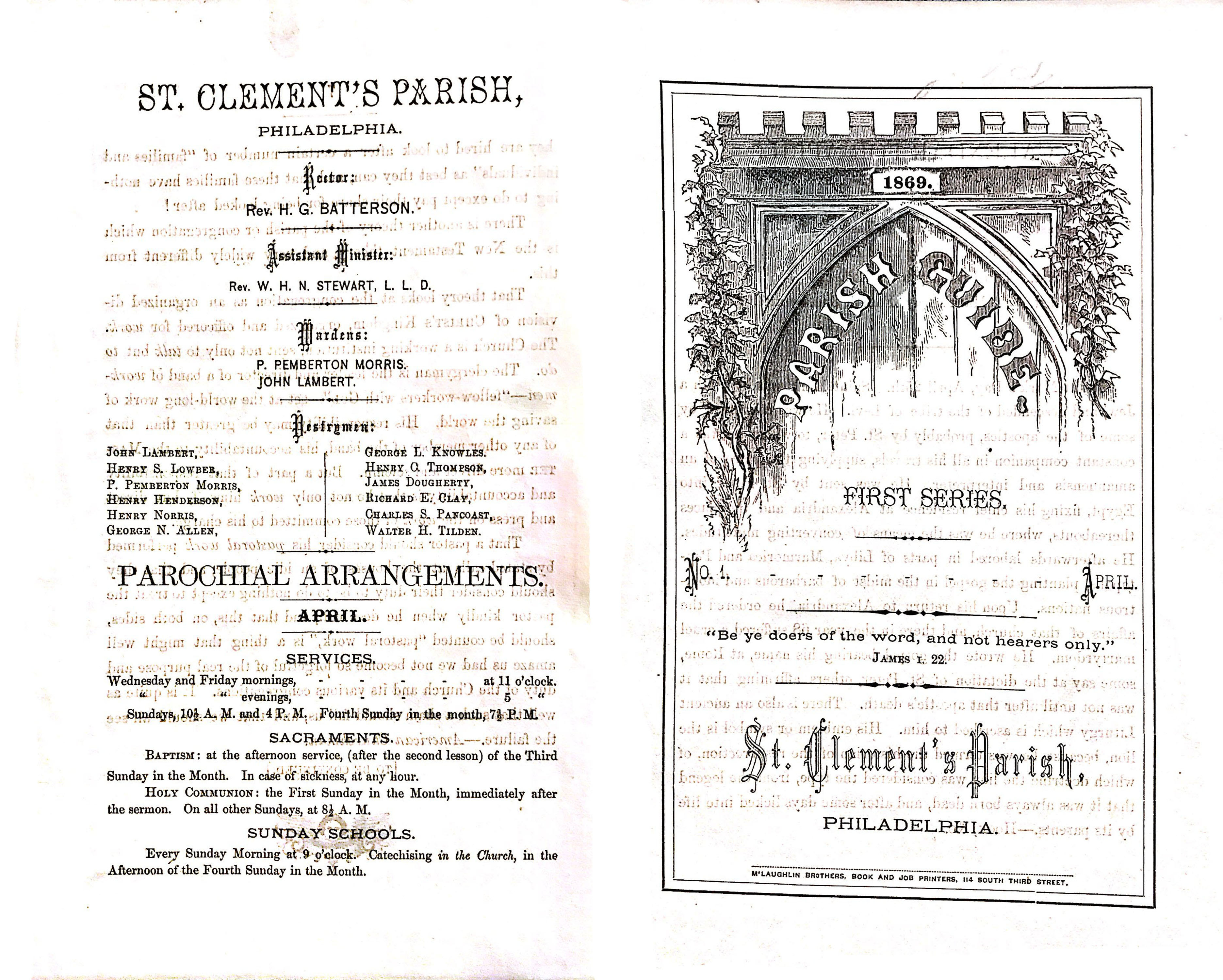 The Parish Guide of St. Clement’s Church, for 1869-1870 | Philadelphia ...